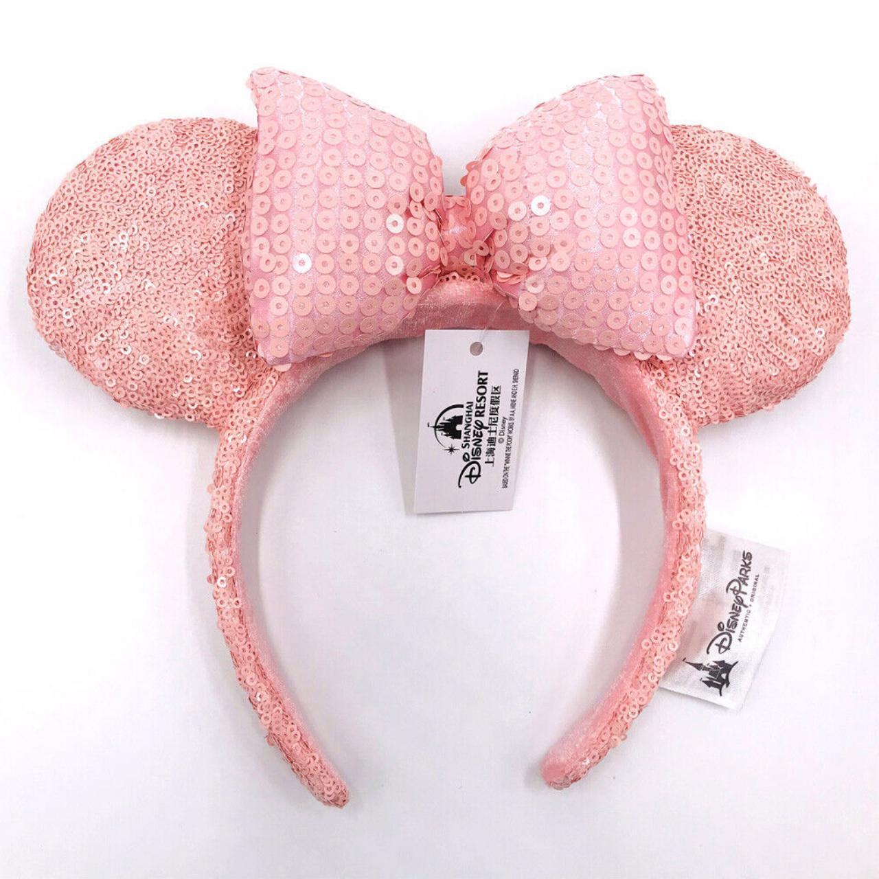 Disney Parks Millennial Pink Mickey Mouse Sequins... - Depop