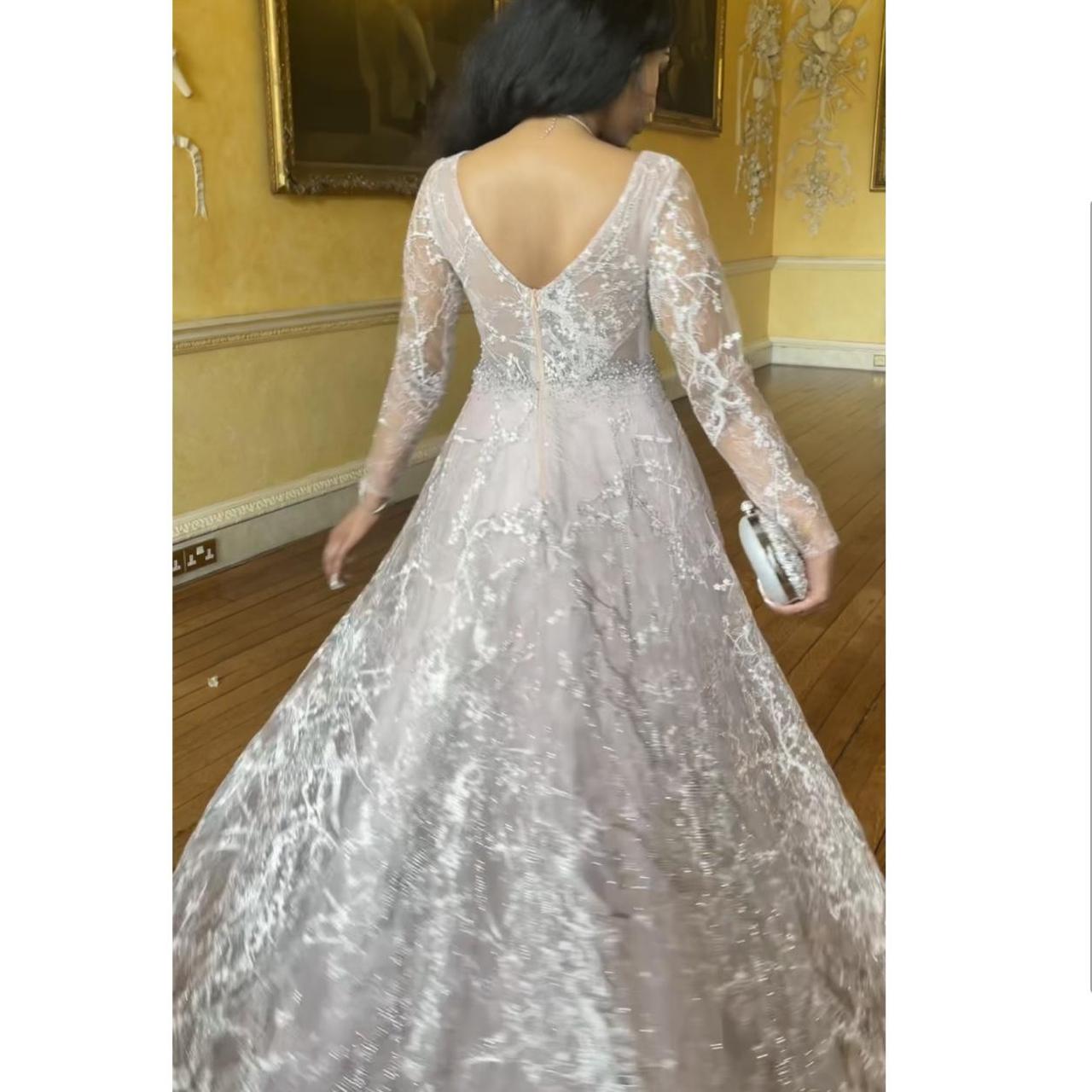 Women's Pink and Silver Dress | Depop