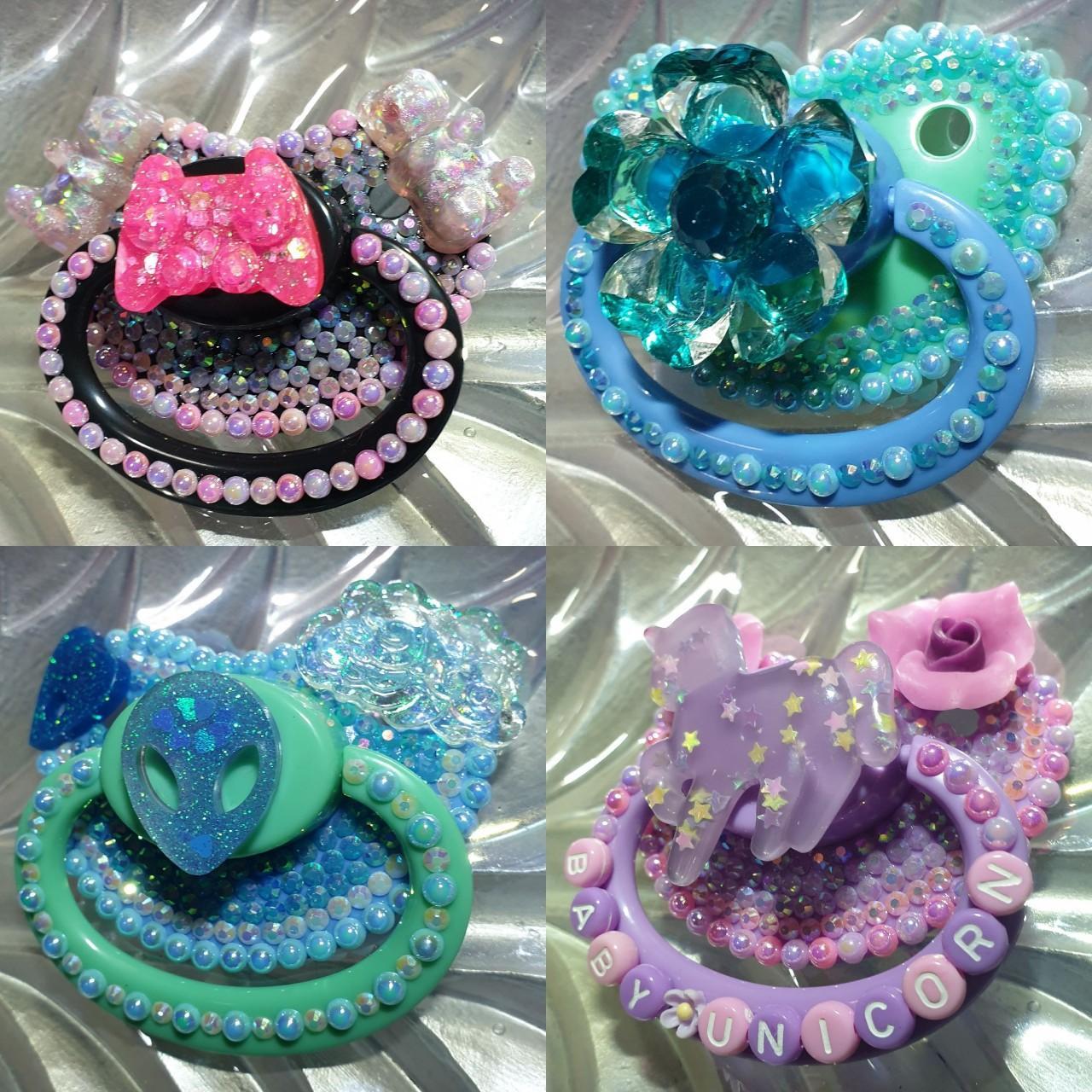 CLEARANCE WIDE SHIELD PACIFIERS! 💝 UNICORN PACIFIER... - Depop