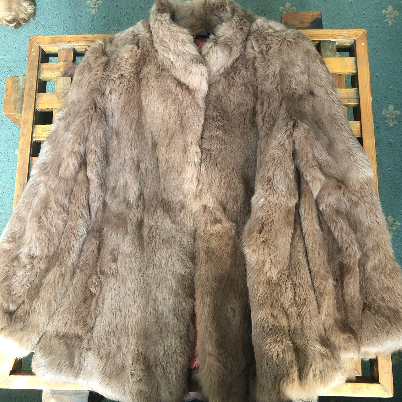 Slightly used vintage genuine coney/rabbit fur... - Depop