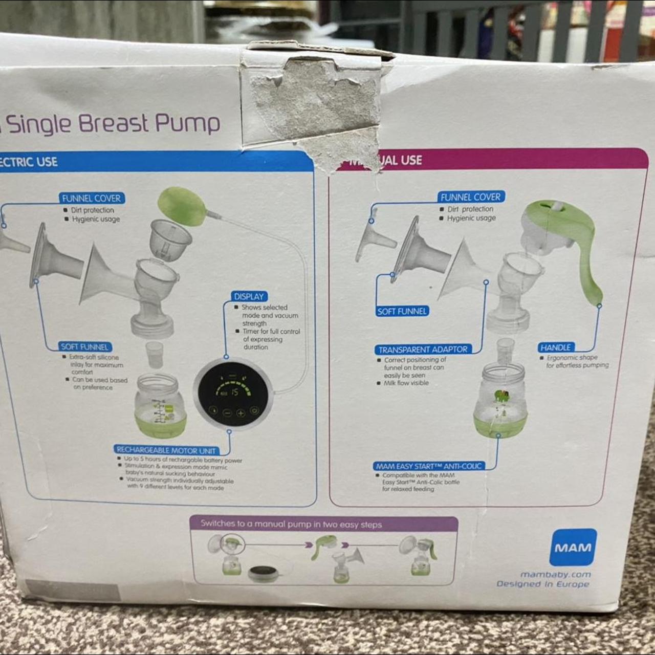 MAM 2in1 (electric and manual) single breast pump... - Depop