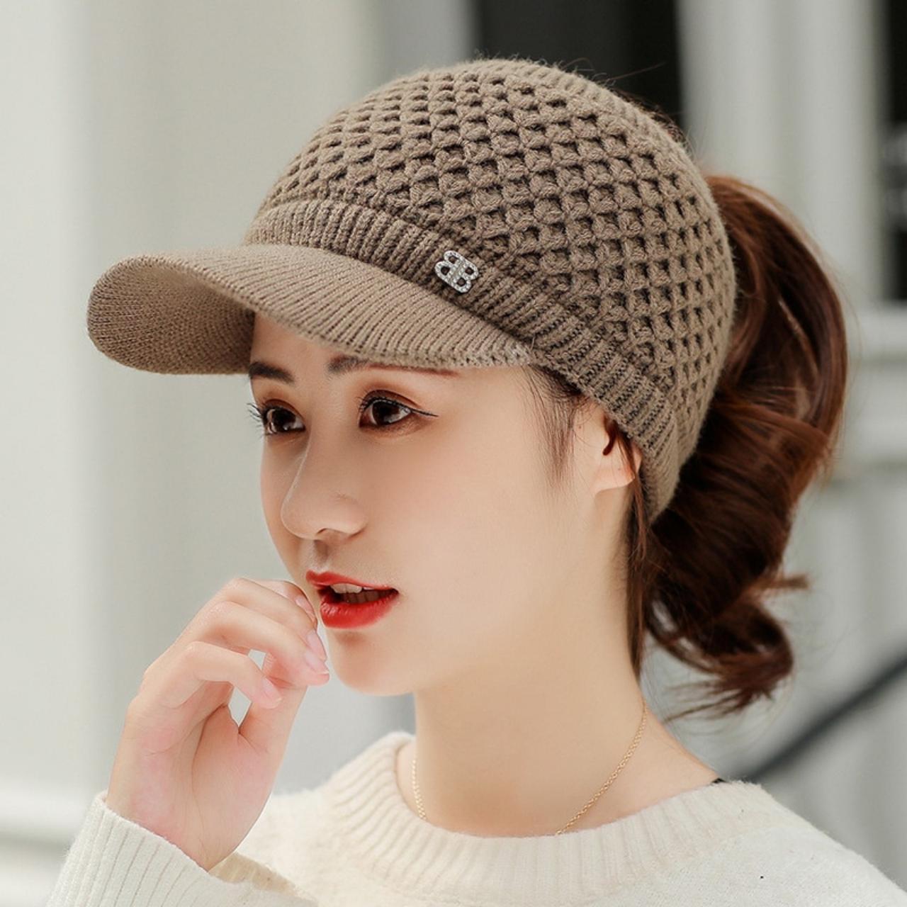 Baseball Caps For Women Winter Thick Warm Twist... - Depop