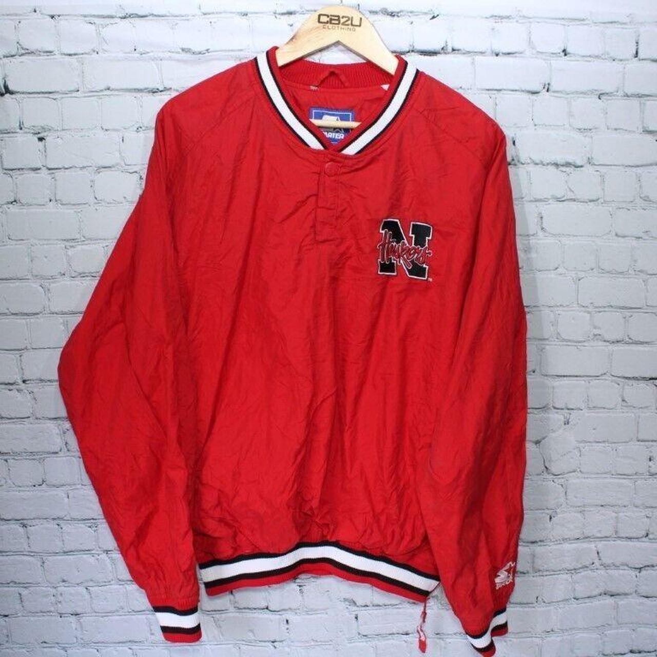 Vintage Starter Nebraska Huskers Jacket Embroidery... - Depop
