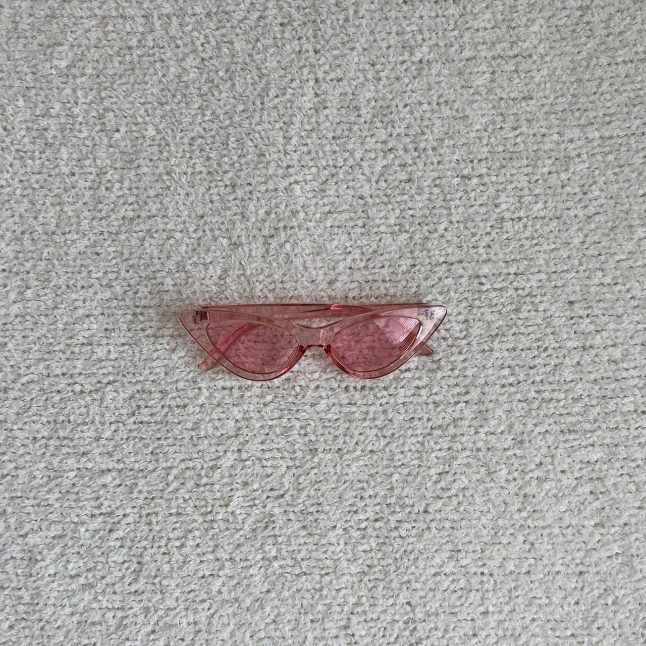 tinted pink sunglasses brand new, never worn no... - Depop