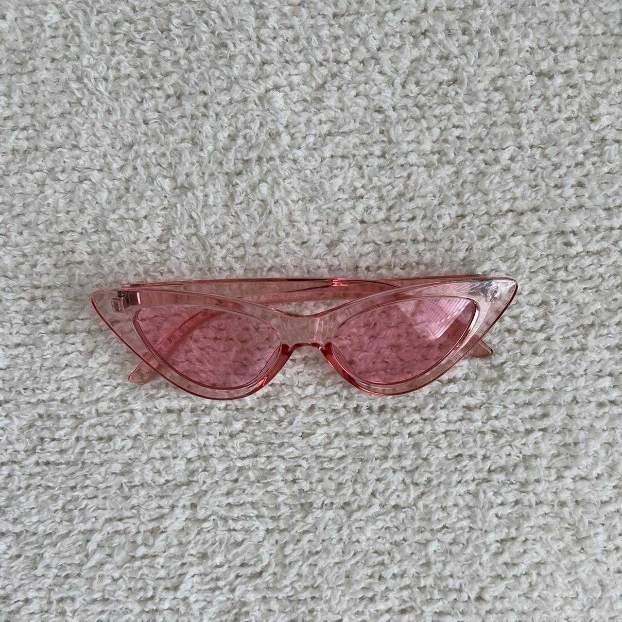 tinted pink sunglasses brand new, never worn no... - Depop