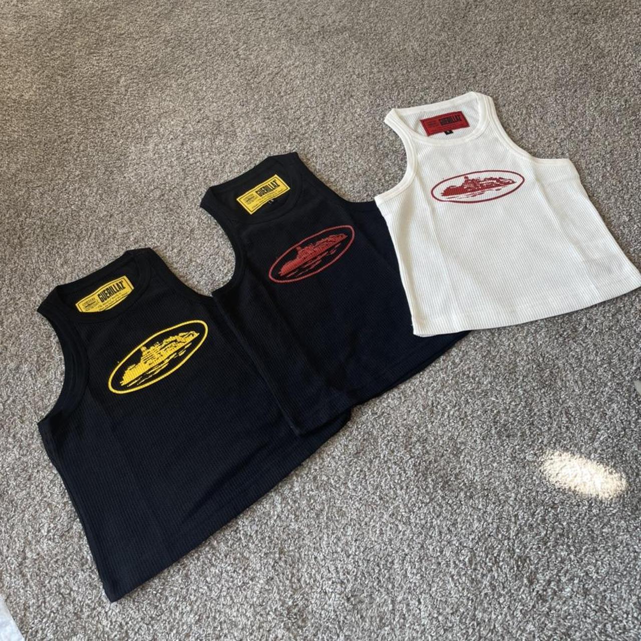 Women's Black and White Vest | Depop