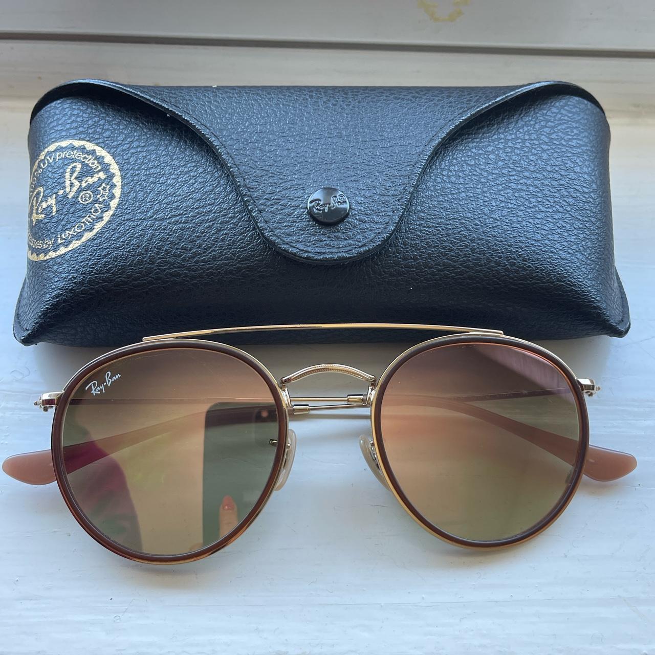 Rayban Round Double Bridge Sunglasses - Perfect... - Depop