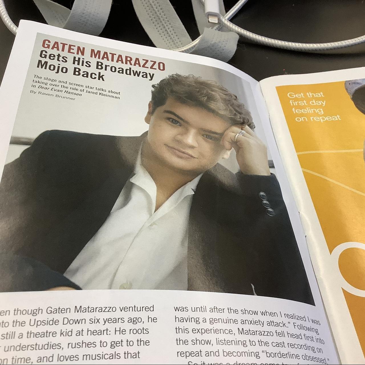 Gaten Matarazzo in Dear Evan Hansen Playbill. The... - Depop Gaten Matarazzo in Dear Evan Hansen Playbill. The... - Depop