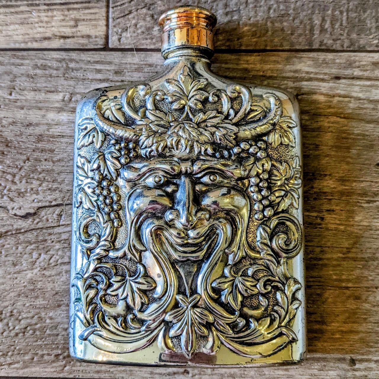 Godinger Silver Company Silver-plated Liquor Flask... - Depop