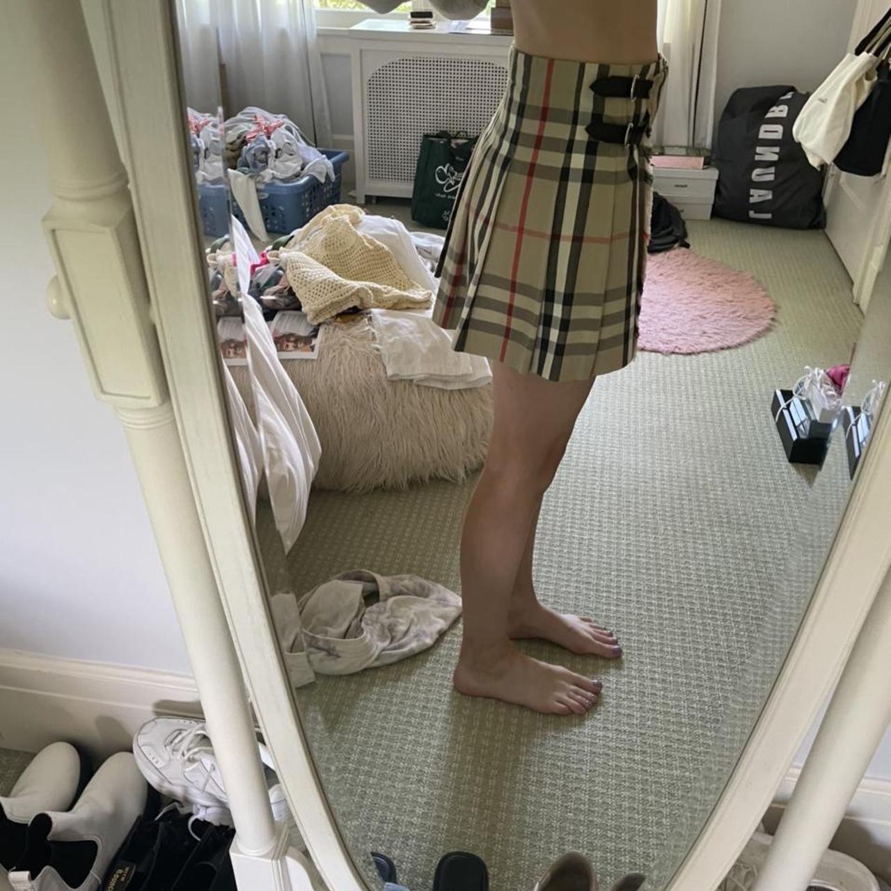 Vintage Burberry Plaid Mini Skirt Burberry Depop