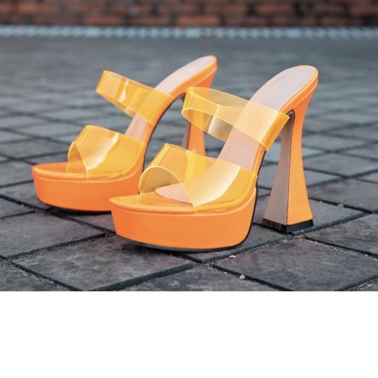 Women's Orange Slippers | Depop