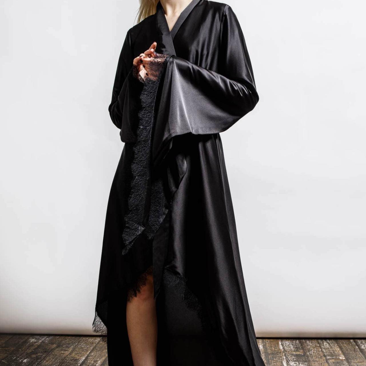 Deadly Daze Satin Robe New, missing the robe belt.... - Depop