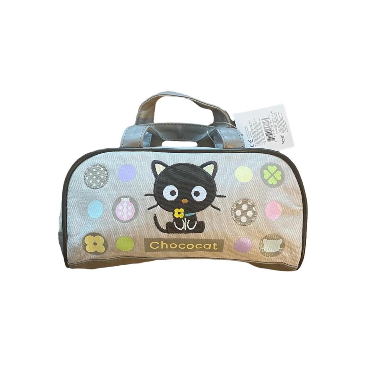 mini chococat purse grey with cute multicolor... - Depop