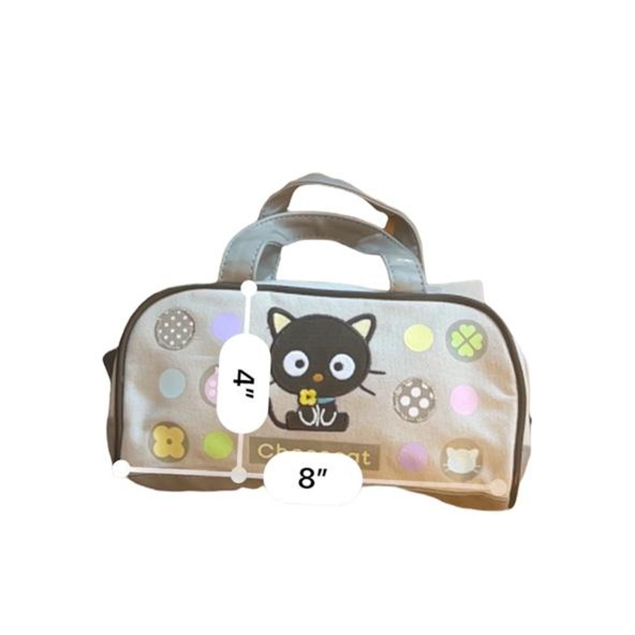 mini chococat purse grey with cute multicolor... - Depop