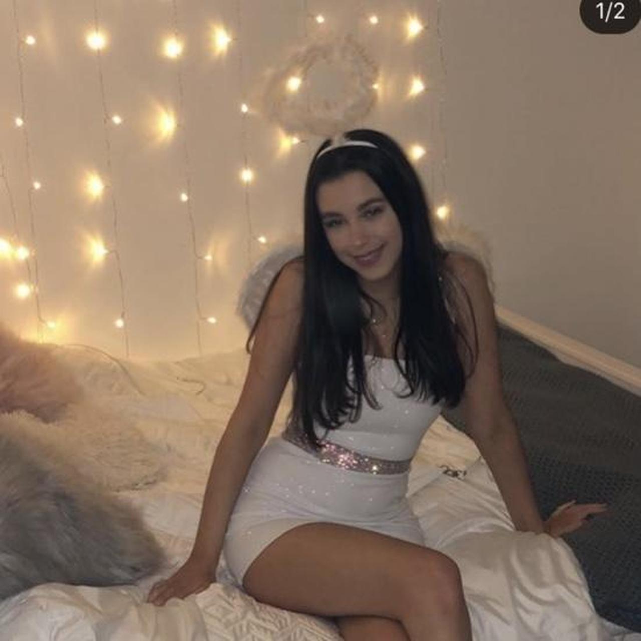 Seraphina collection white crystal strap dress with... - Depop