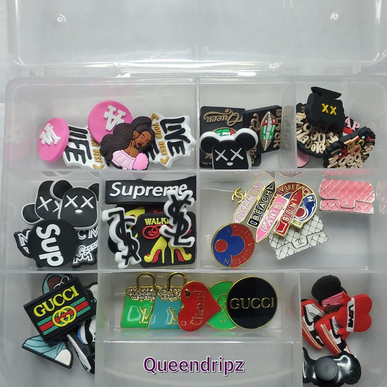 In this box you will receive 45 mixed jibbitz All... - Depop