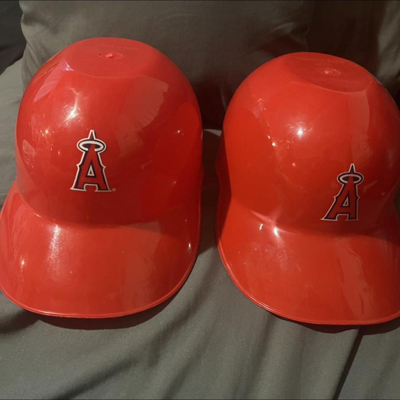 2 Angels red plastic baseball caps! 11” length - Depop
