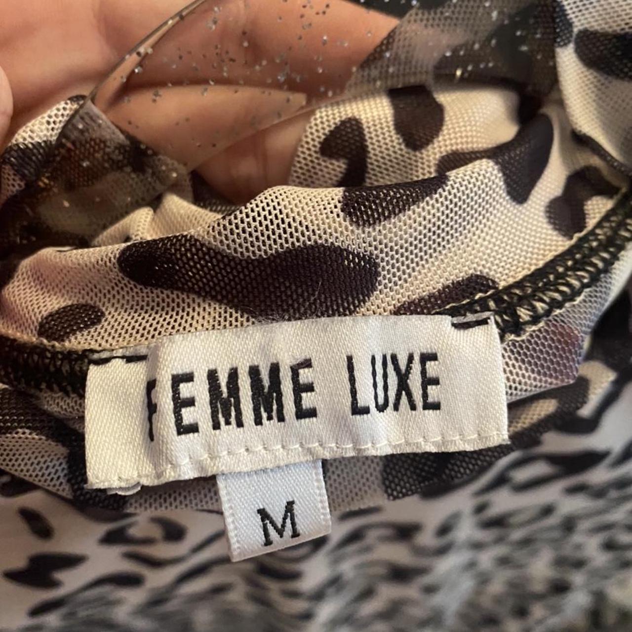 Femme luxe animal print bodysuit/new worn however... - Depop