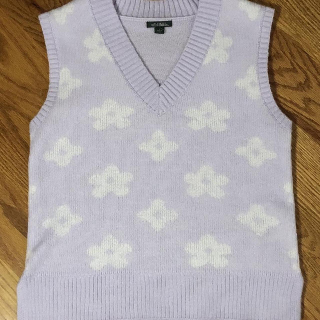 Super cute purple sweater vest!! -New worn... - Depop