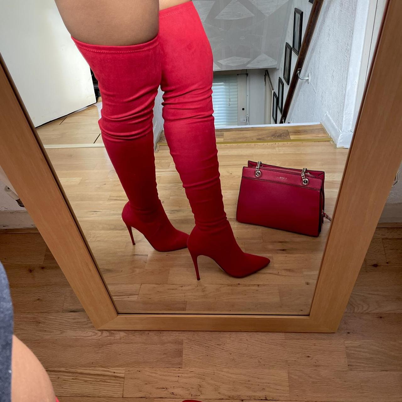 Steve Madden Women's Red Boots | Depop