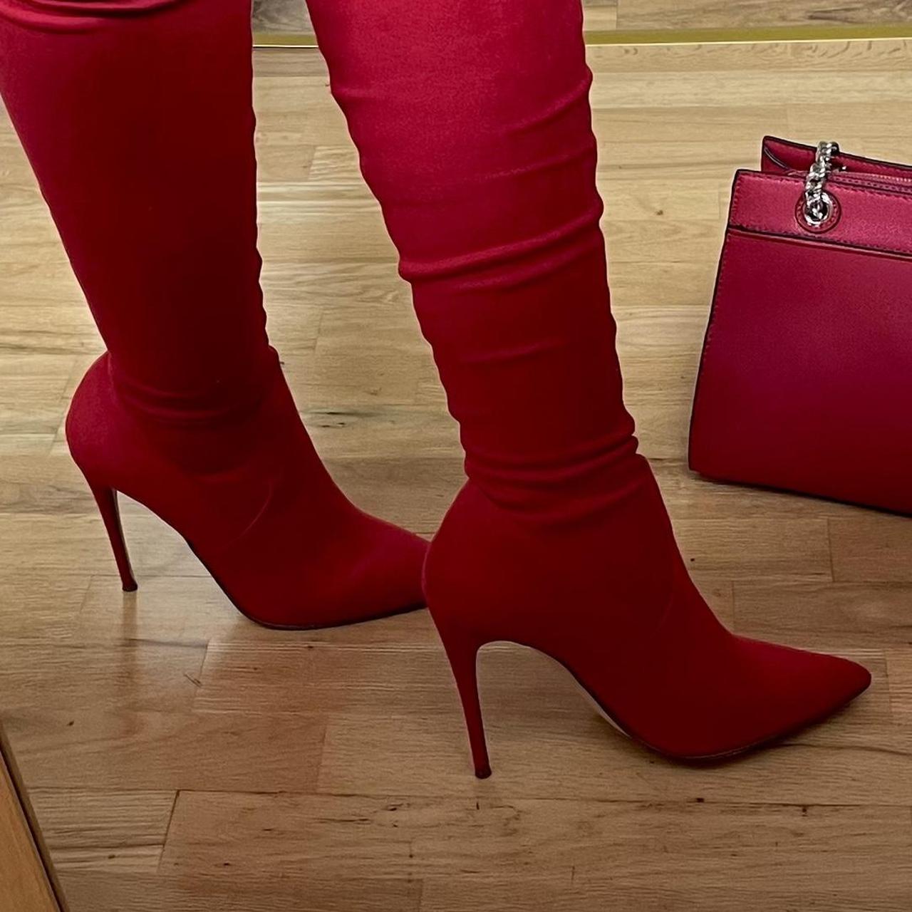 Steve Madden Women's Red Boots | Depop