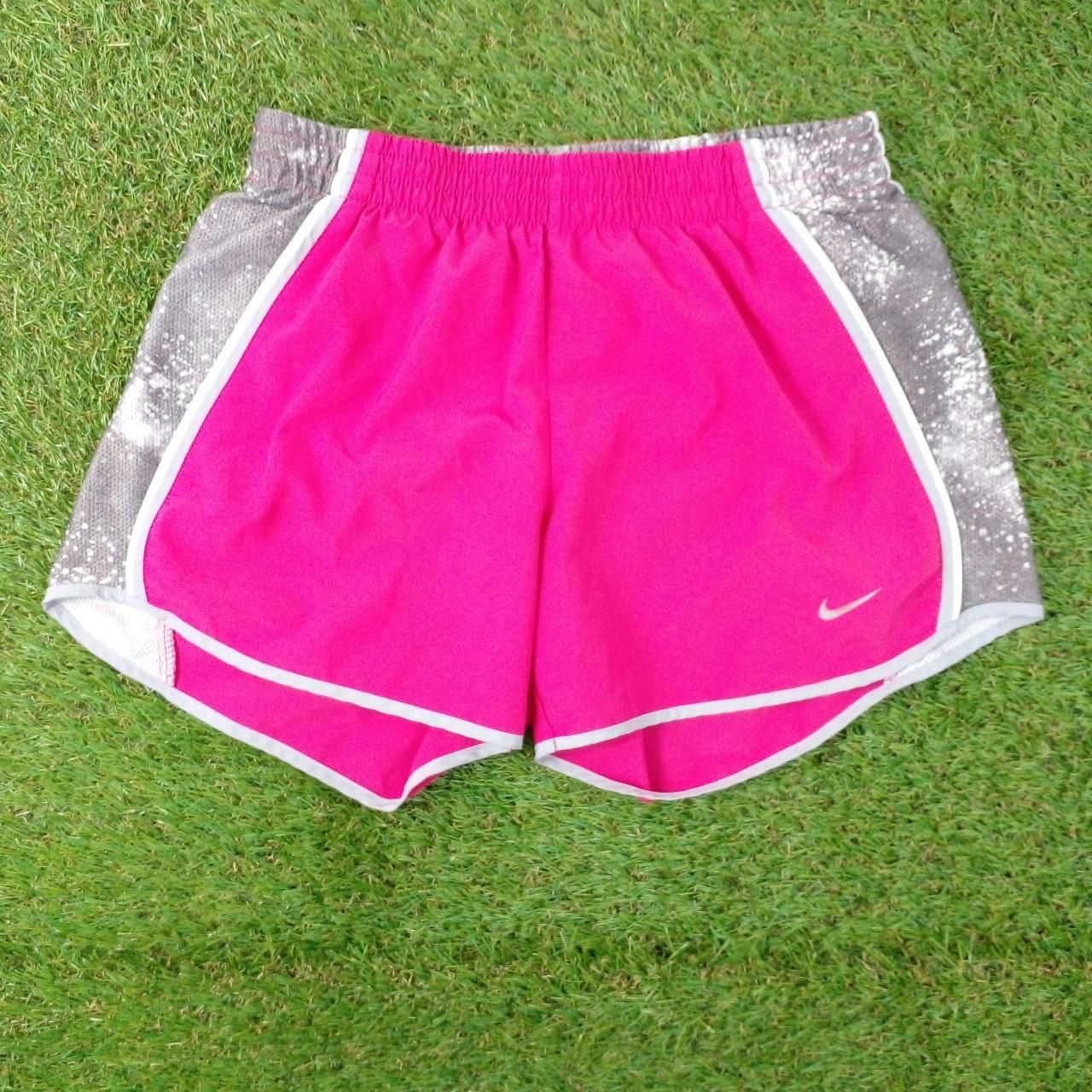 NIKE Summer Shorts Activewear Running Pink Silver... - Depop