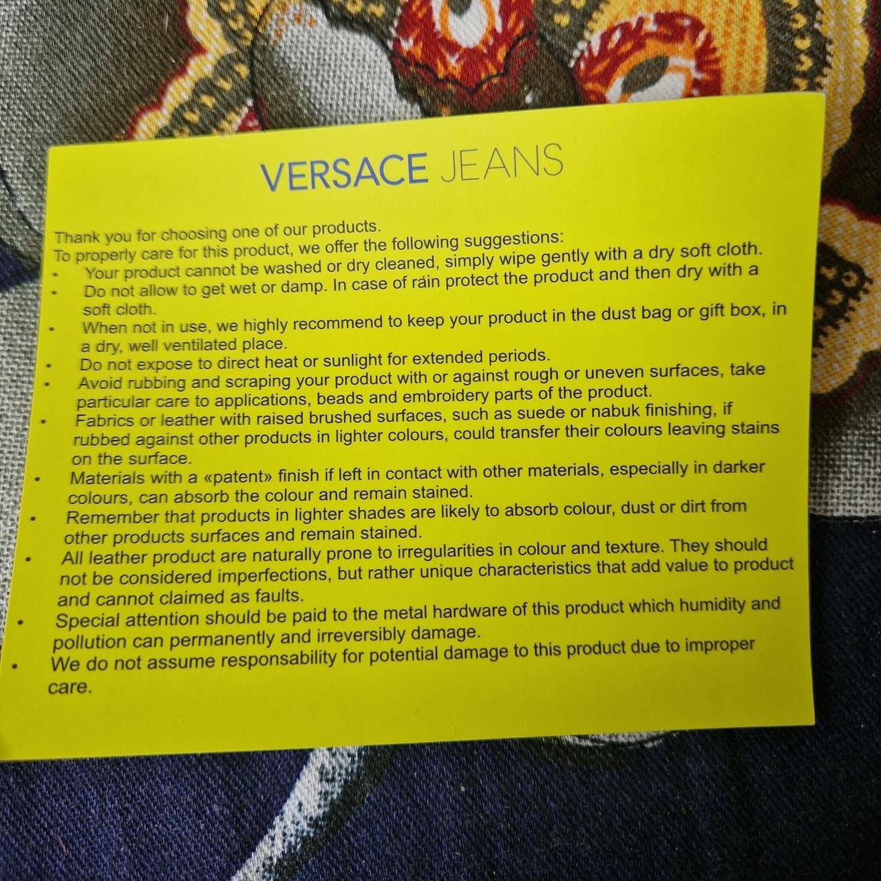 Versace cream handbag with duster bag - Depop