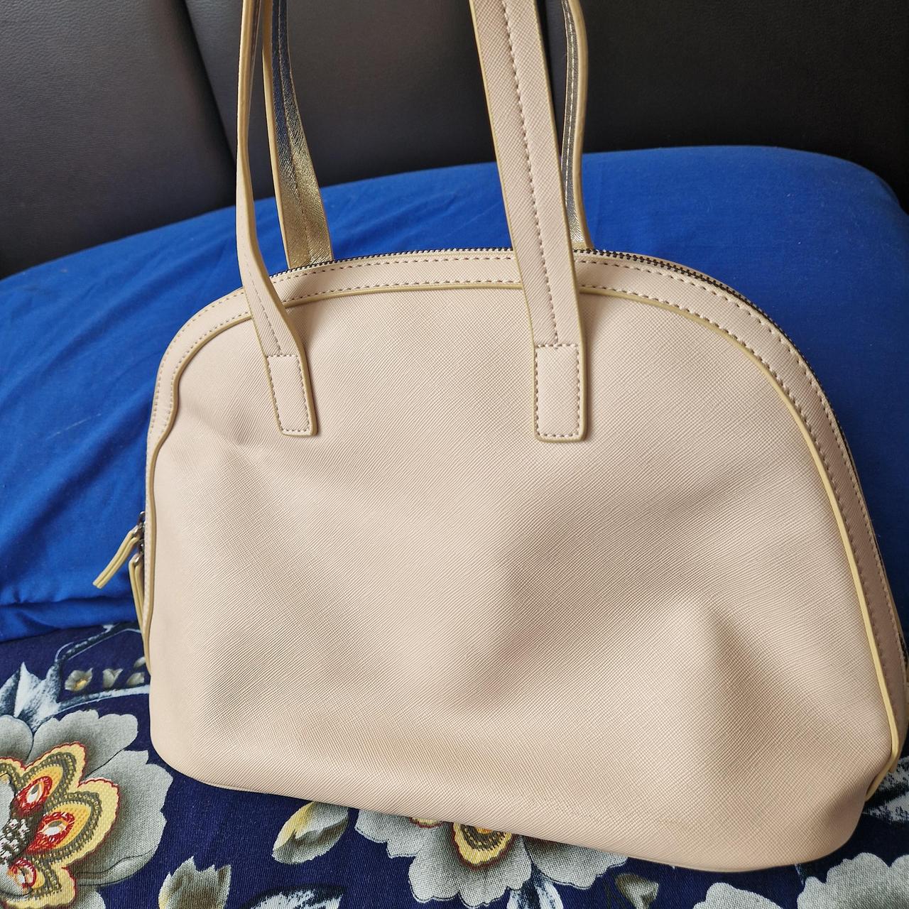 Versace cream handbag with duster bag - Depop