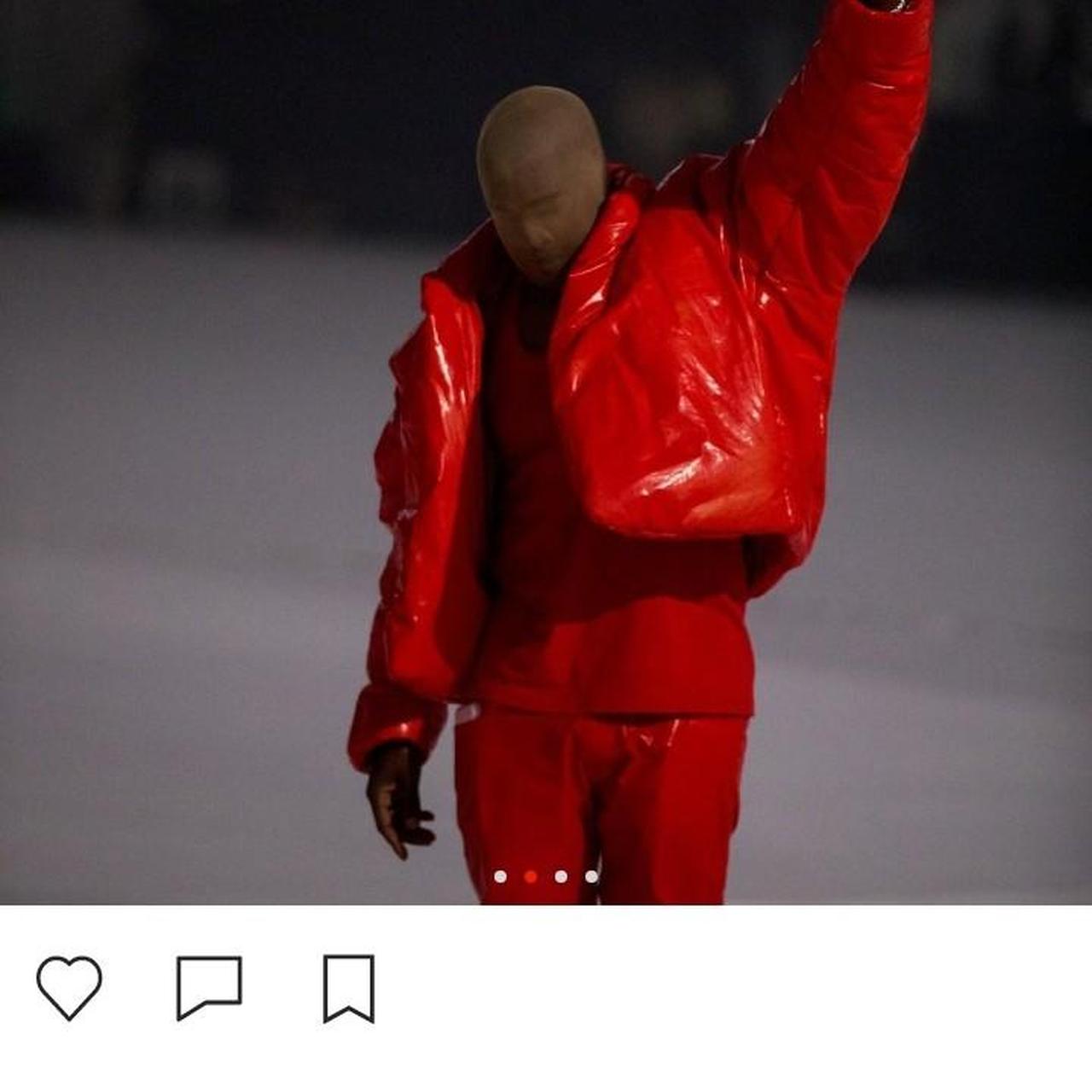Kanye West Yeezy Red Round Jacket Debut At The Depop