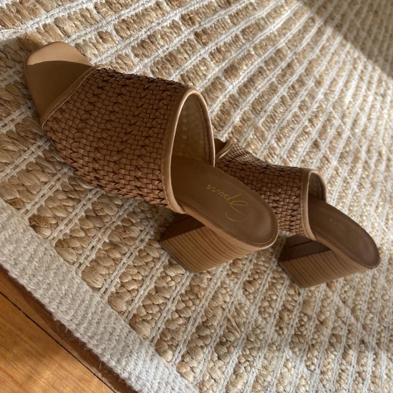 SPURR branded woven tan mules. Super comfy and cute... - Depop