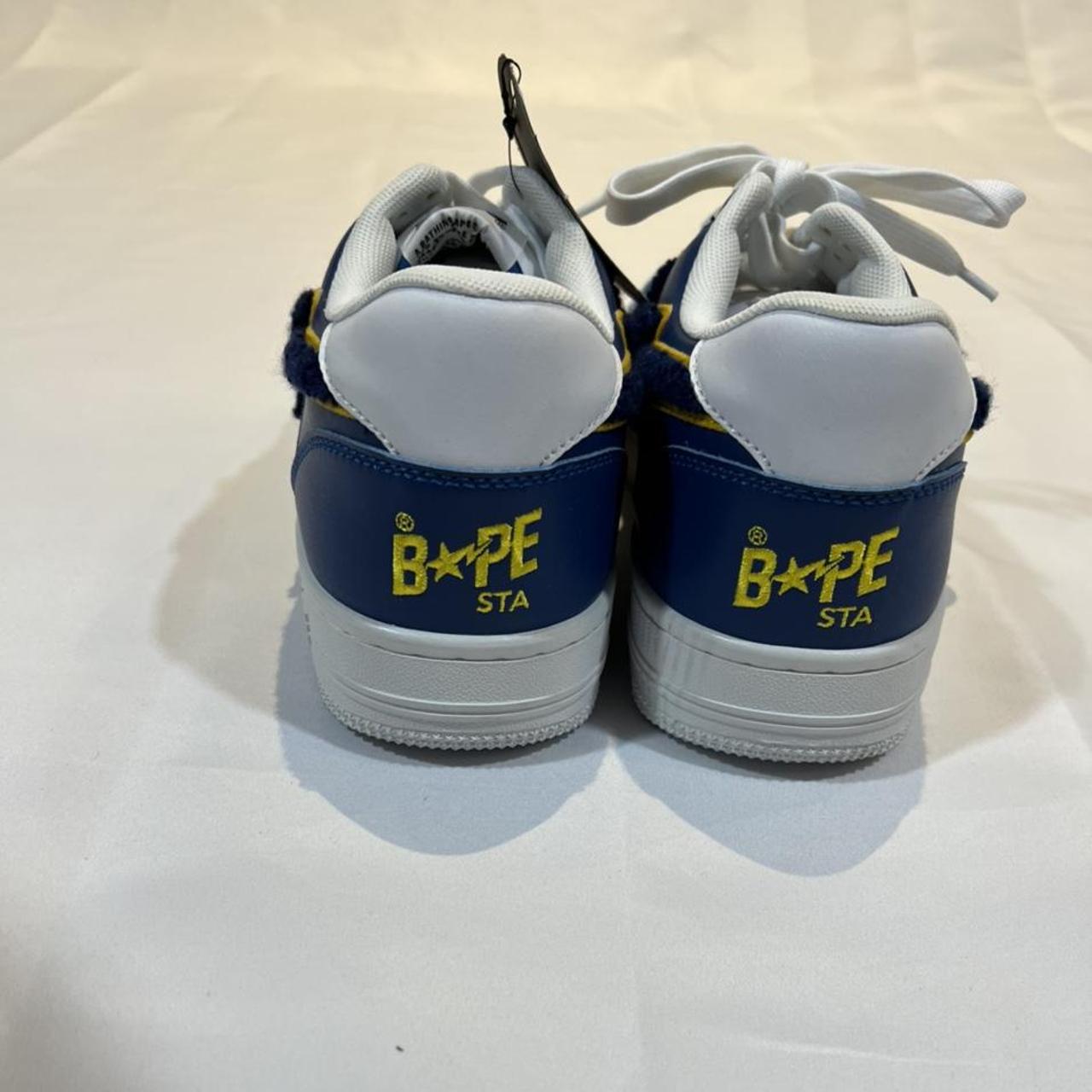 Bape blue and white sneakers - Depop