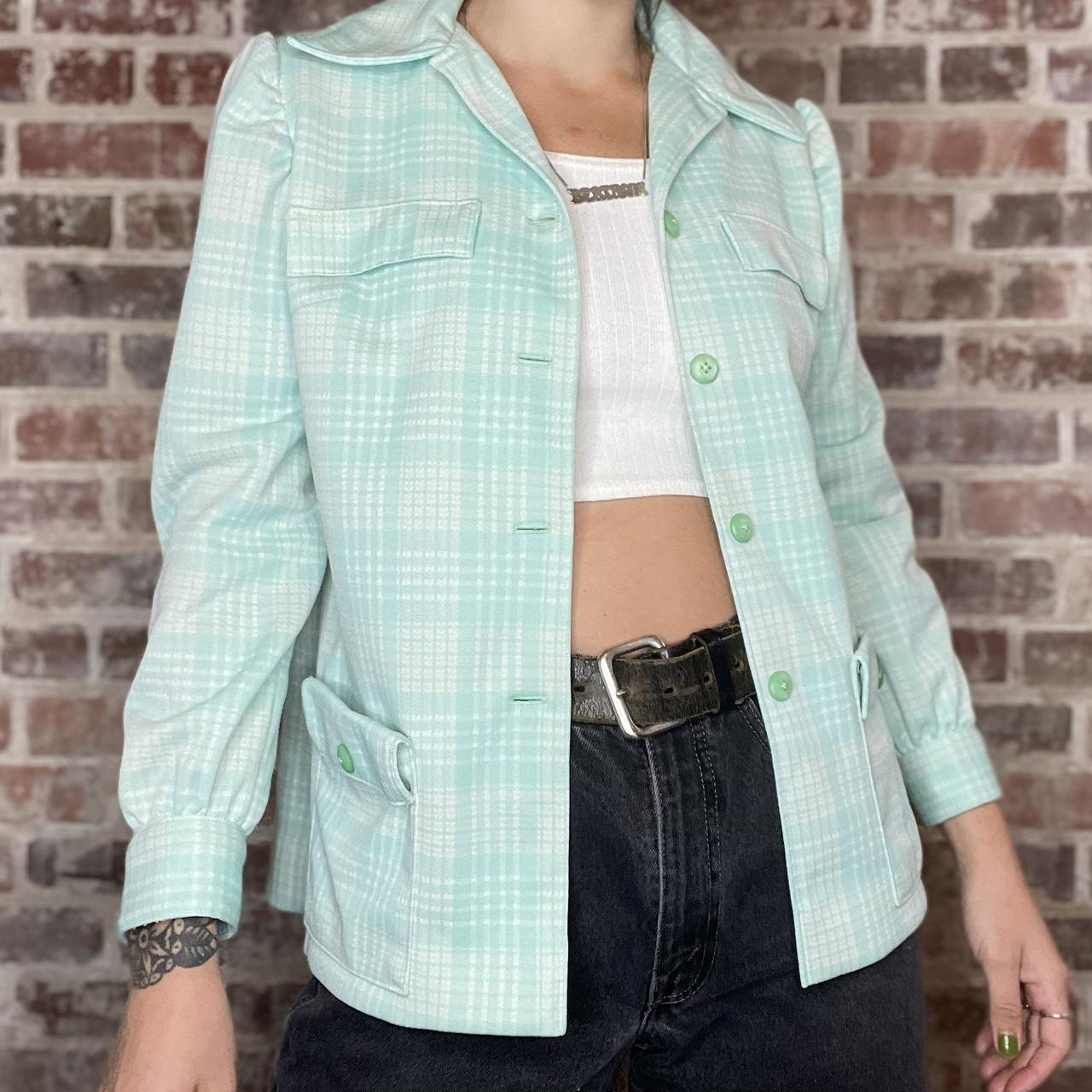 vintage plaid jacket handmade chore coat style... - Depop