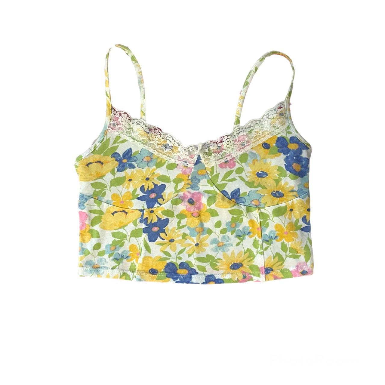 Pacsun floral crop tank top #PacSun #Crop top #floral - Depop