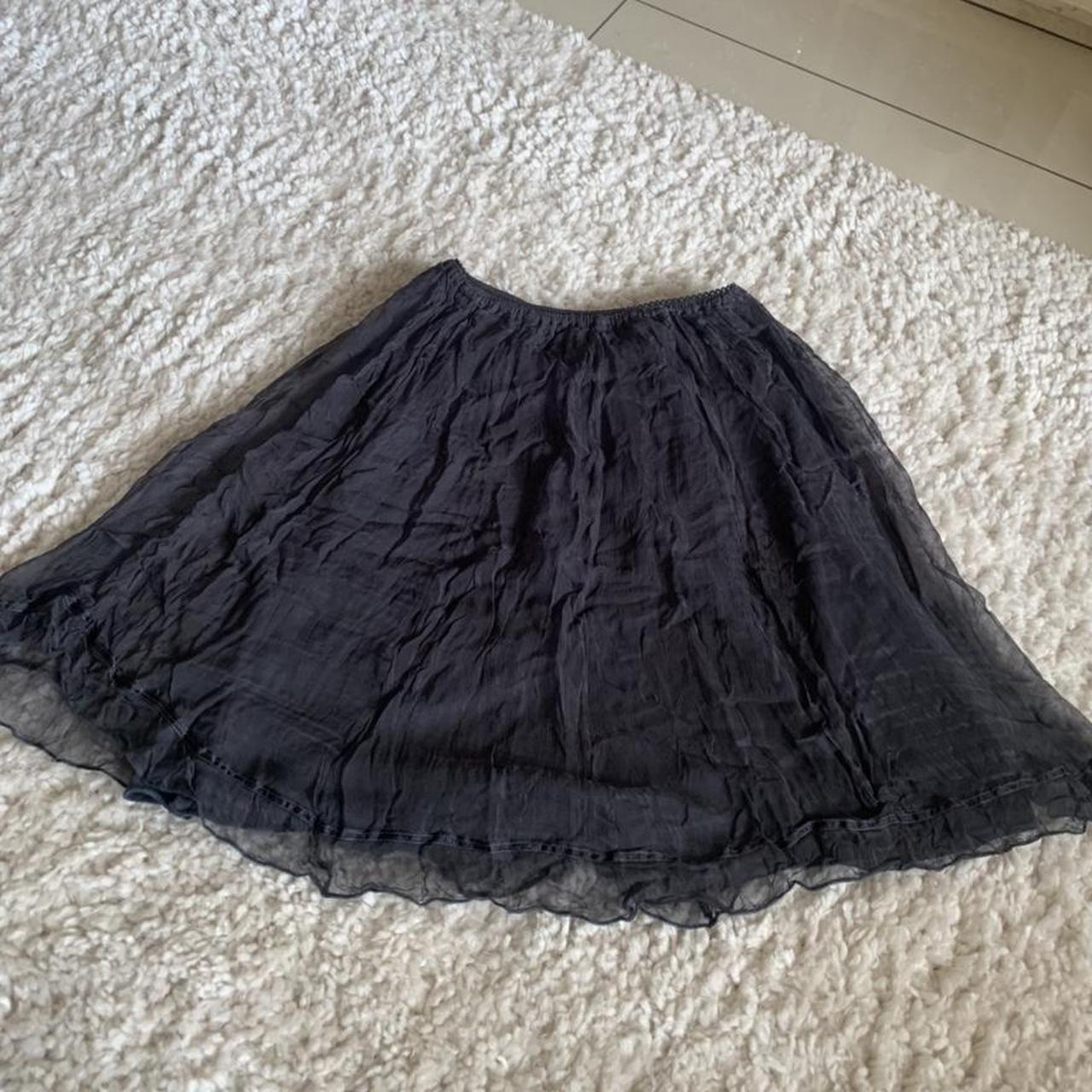 Dark Grey Cotton Mini Skirt- Size 8 (Brand New With... - Depop