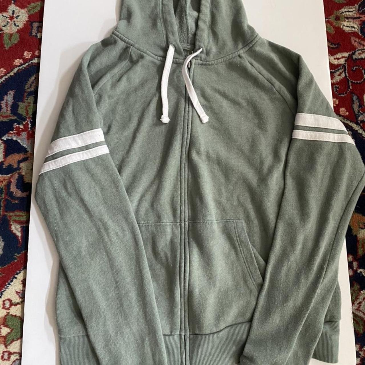 Women's White and Green Jacket | Depop