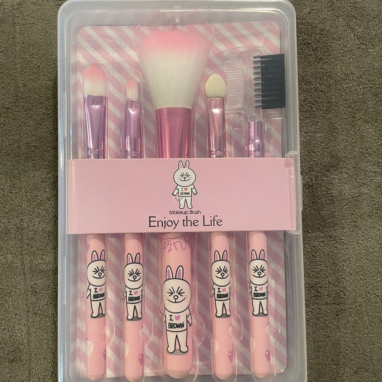 NEW Line Friends Cony Make-Up Brush Set Add Cute... - Depop