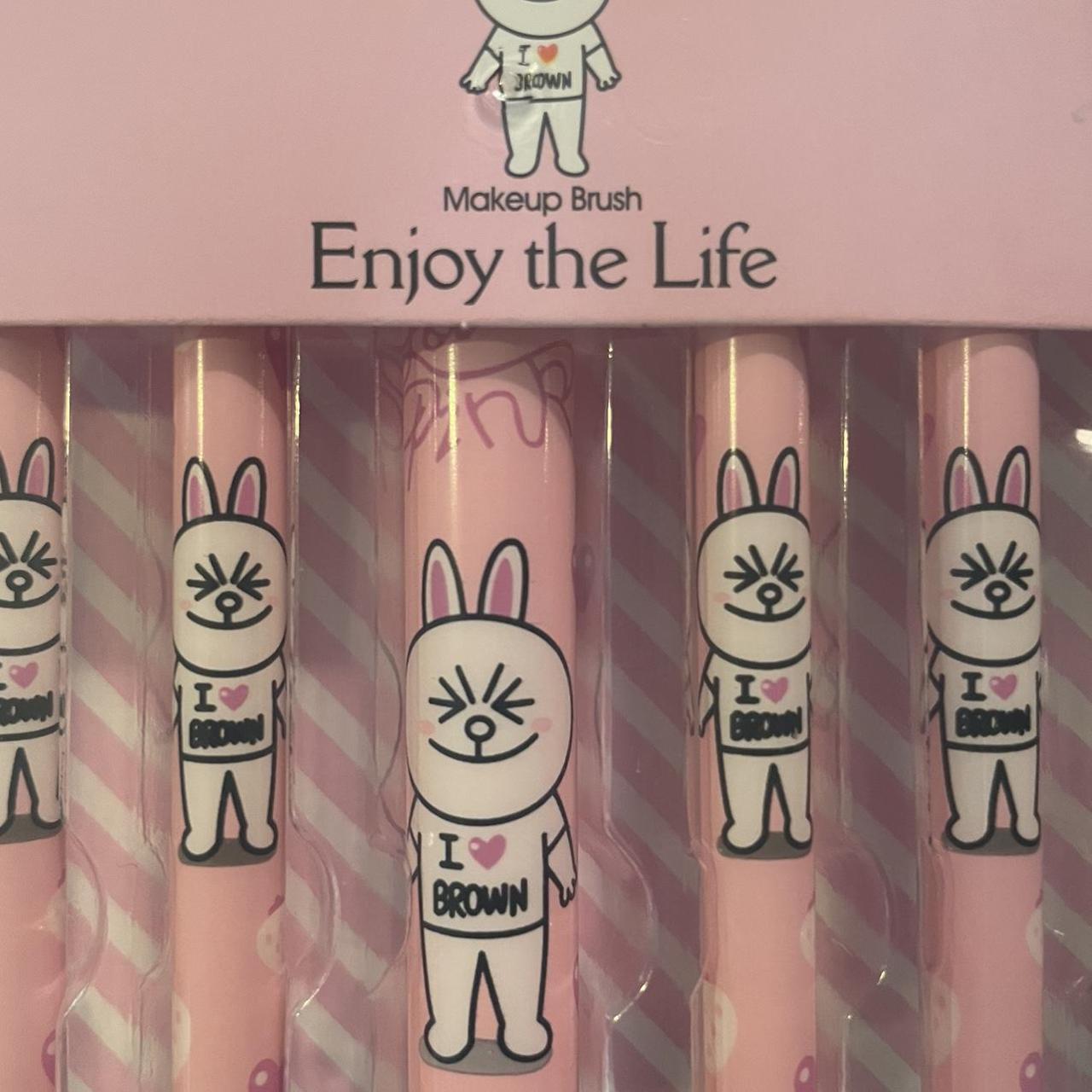 NEW Line Friends Cony Make-Up Brush Set Add Cute... - Depop