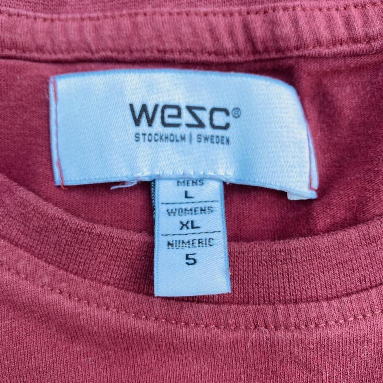 Wesc Retro T-Shirt / Tee Maroon Size - L /... - Depop