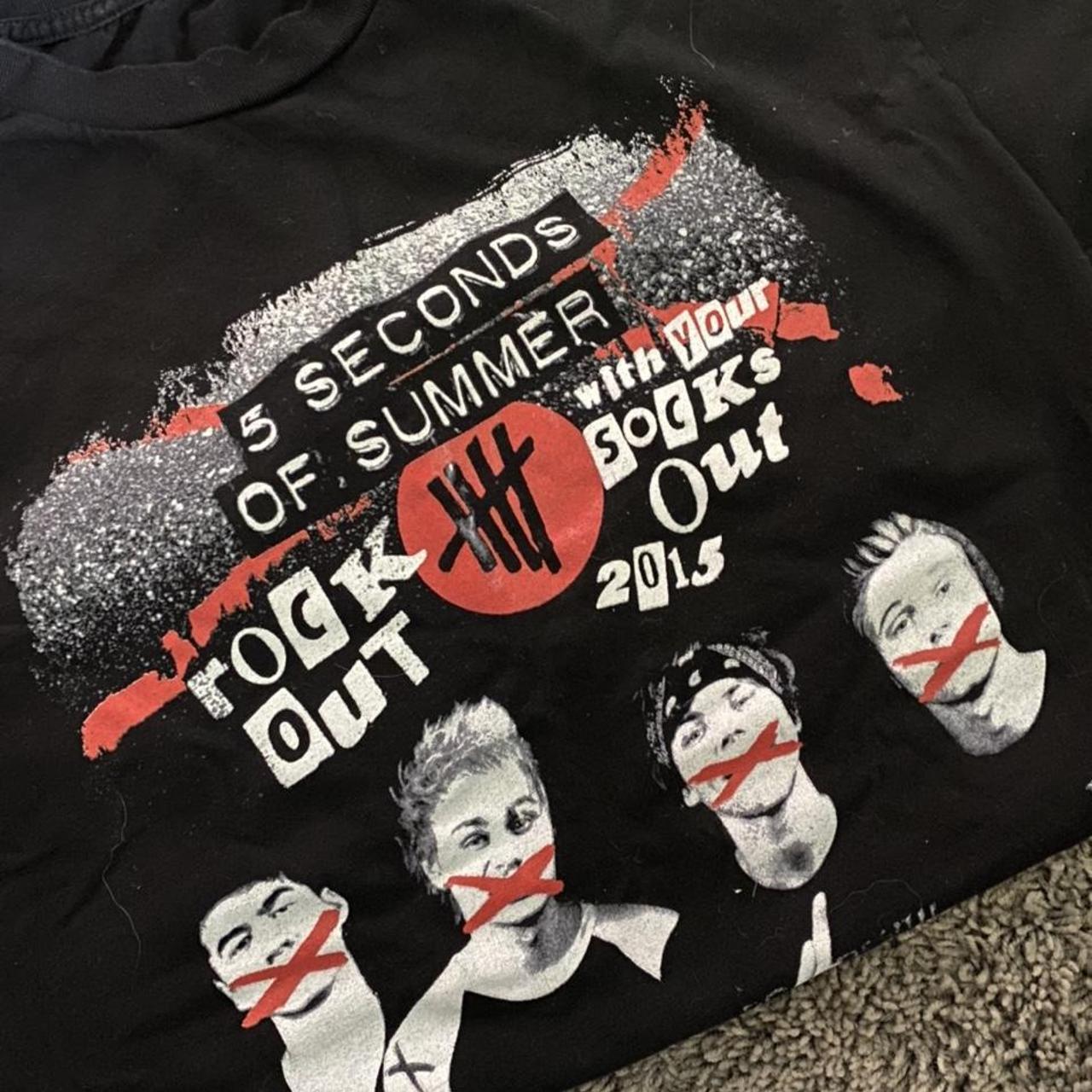 5SOS rock Out With Your Socks Out tour shirt. No... - Depop