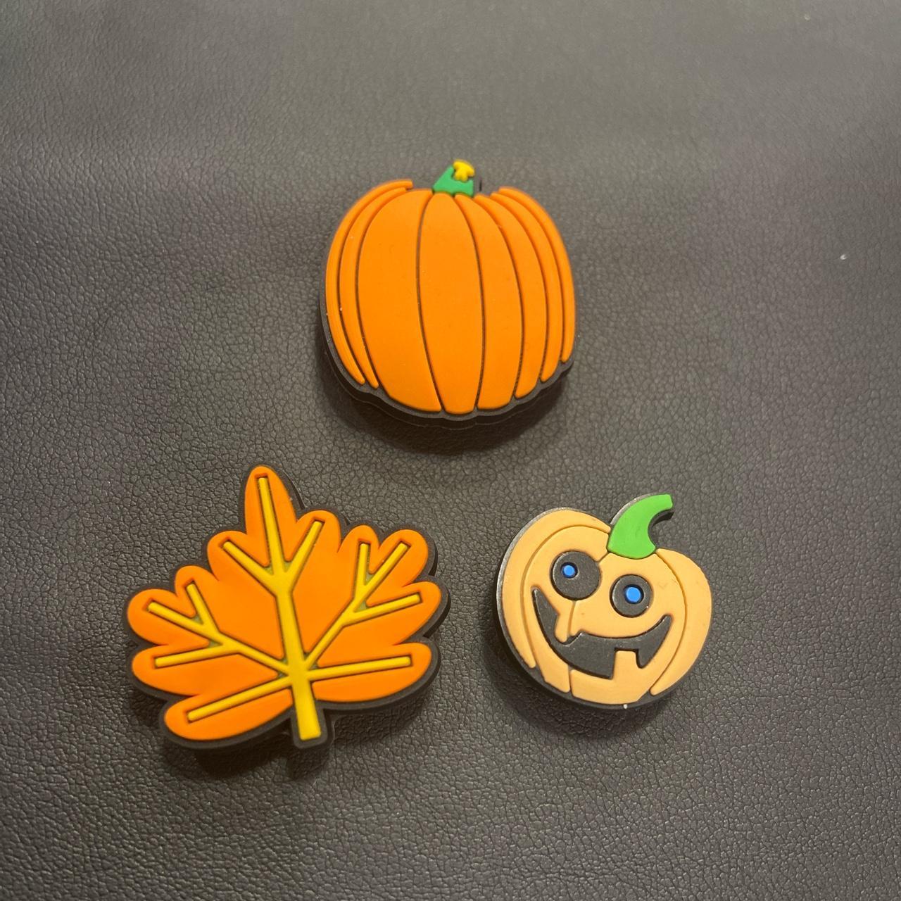 Halloween fall croc charms. Includes leaf, pumpkin,... - Depop