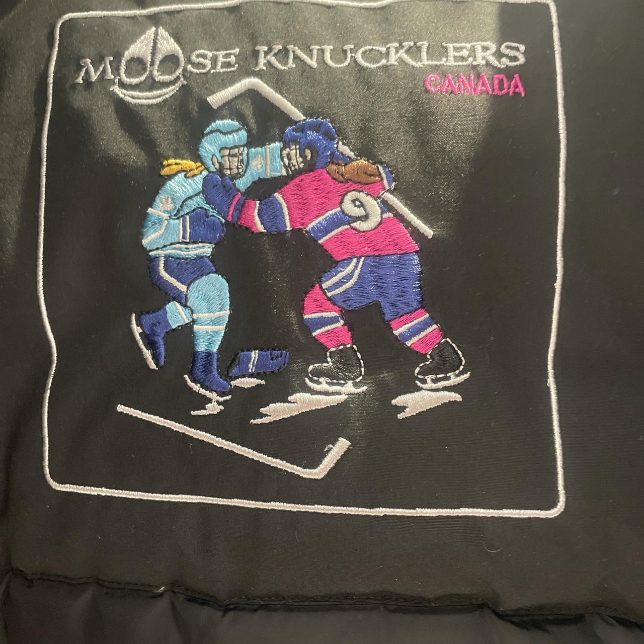 Genuine girls black moose knuckles bomber coat worn... - Depop