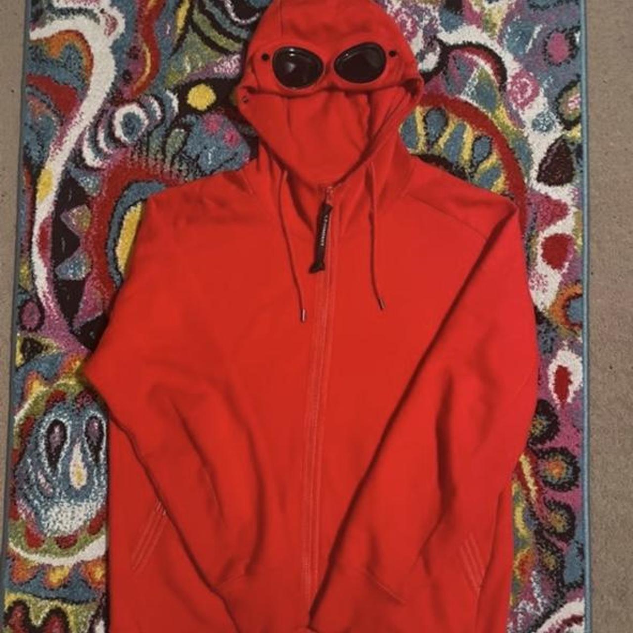 Red CP Company zip up hoodie • size large • 9/10... - Depop