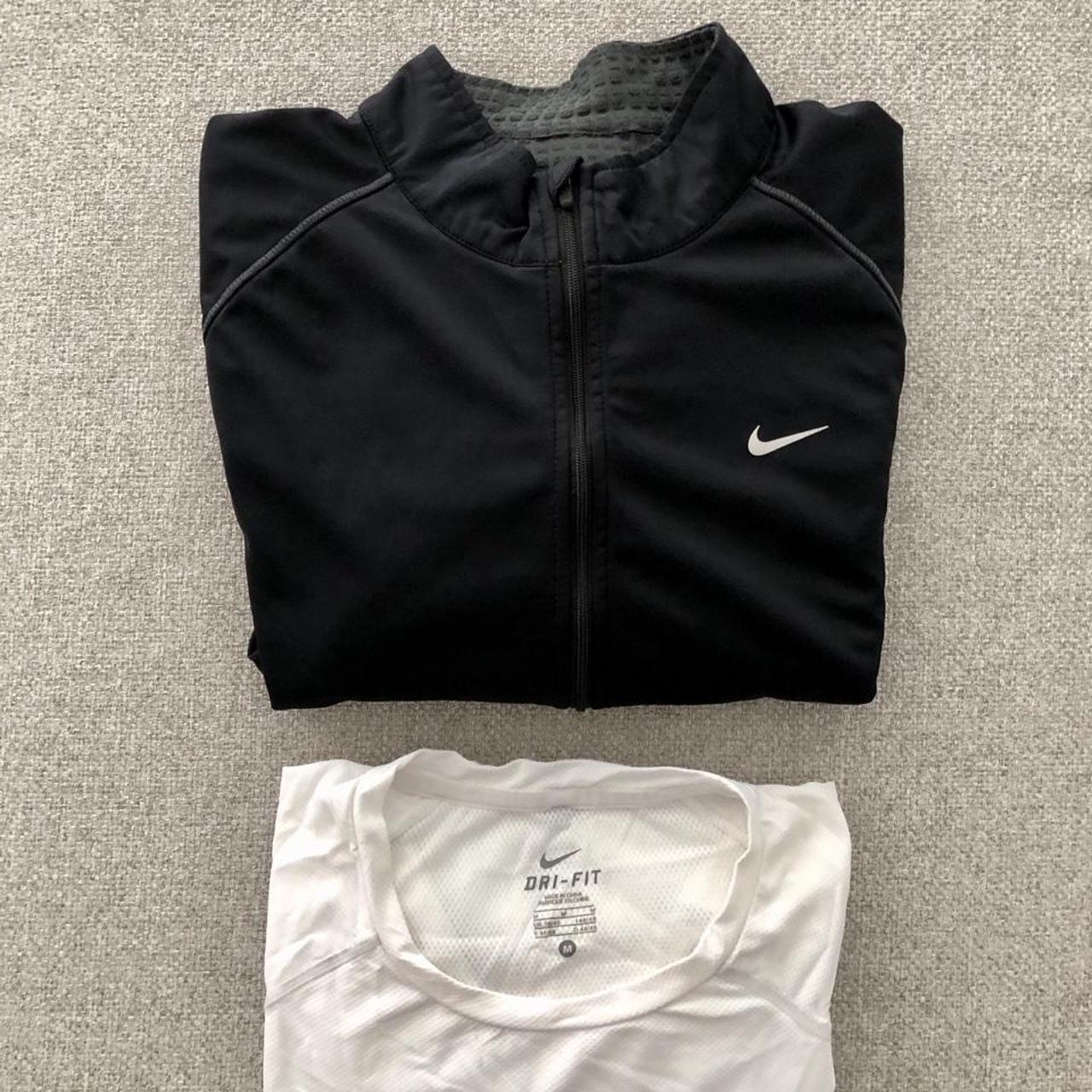 Nike dry fit SET - Sports/ running jacket + T-shirt... - Depop