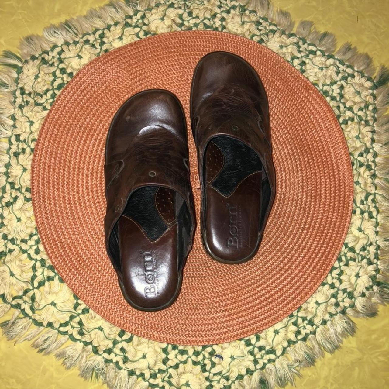 Born handcrafted footwear. Cute leather clog style... - Depop