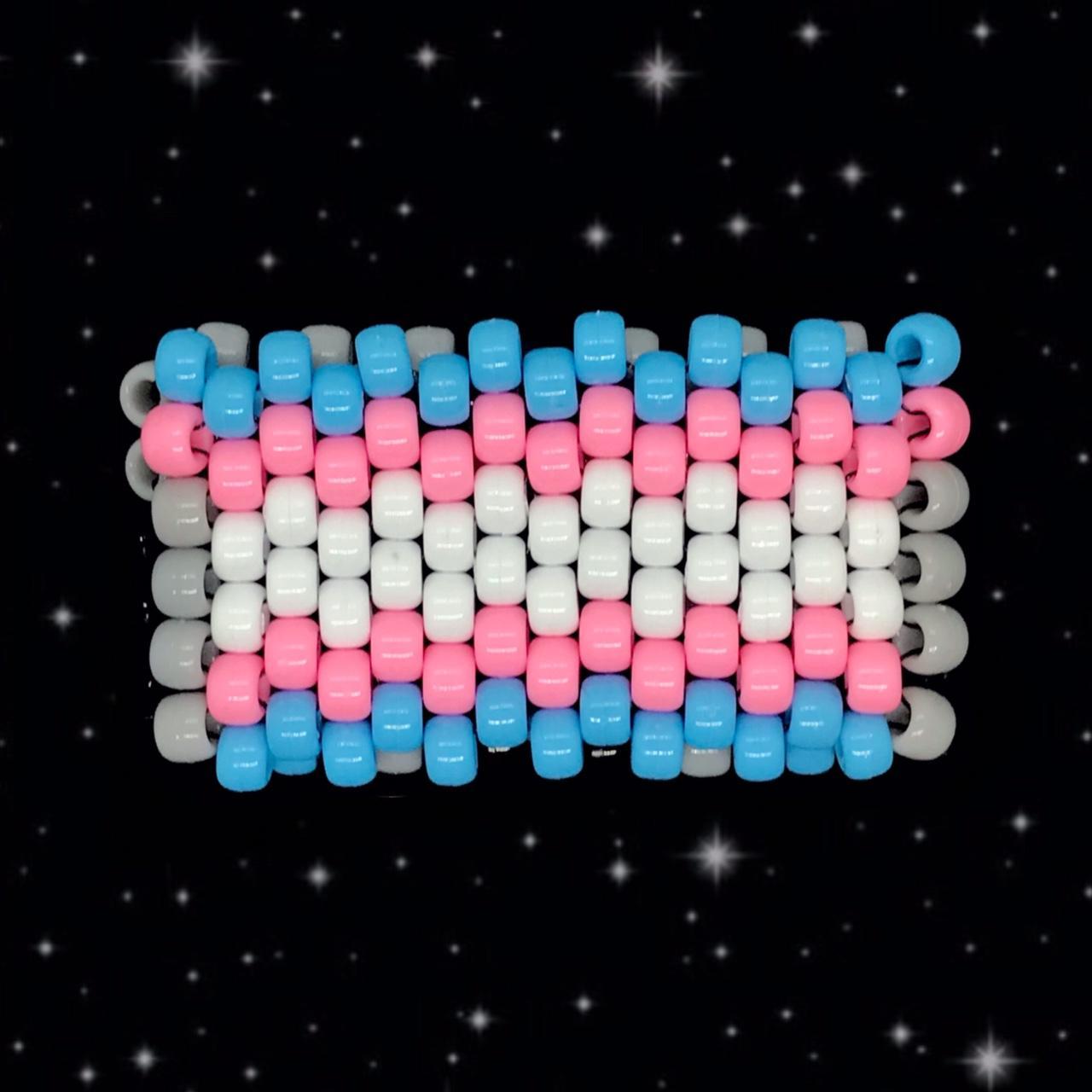 trans mothman kandi cuff ☆ - handmade by me :D -... - Depop