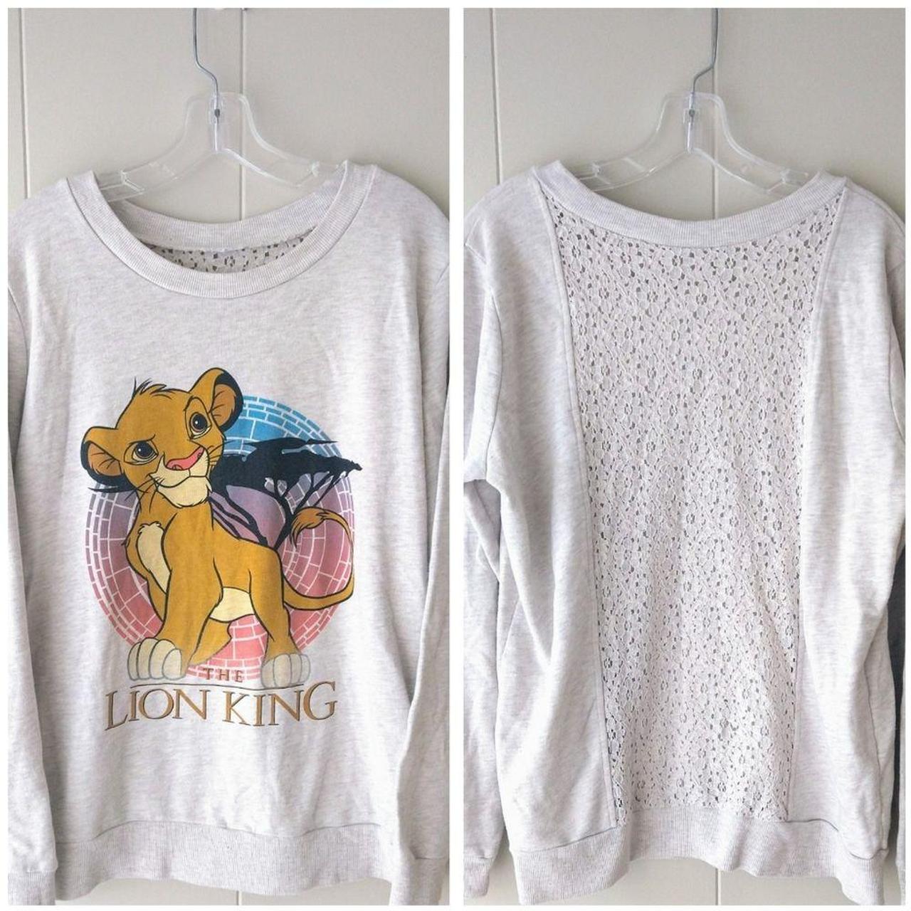 Lion King Simba Cream Lace Back Sweatshirt Women's... - Depop