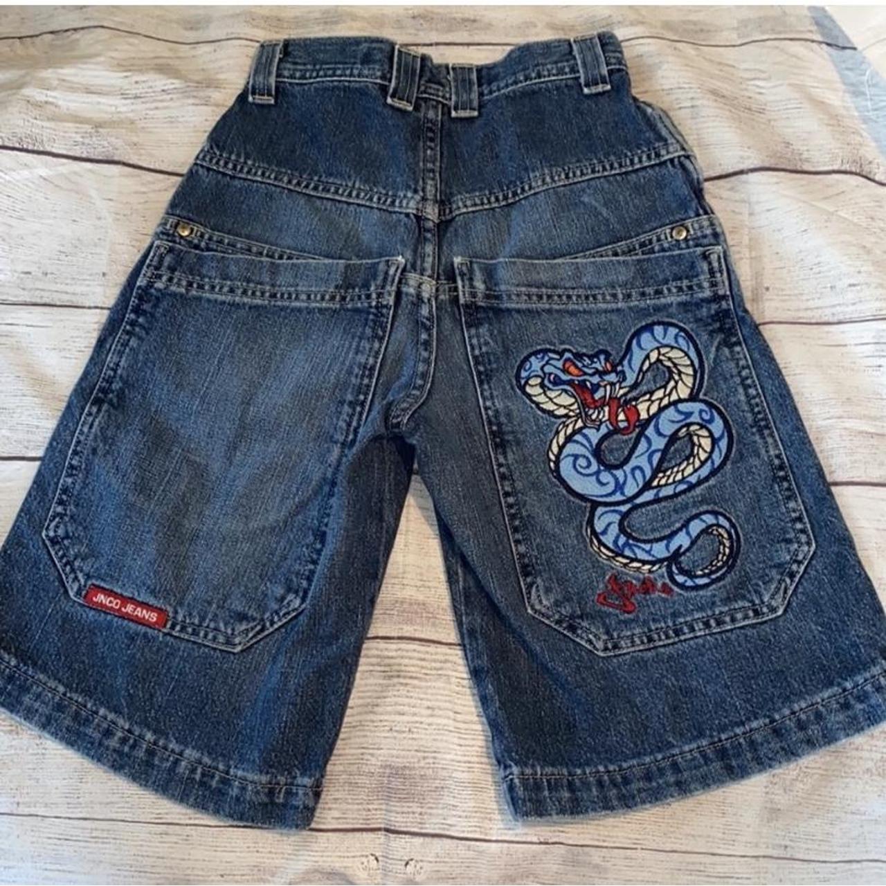 On Hold Boys JNCO snake shorts Size 8 - Depop