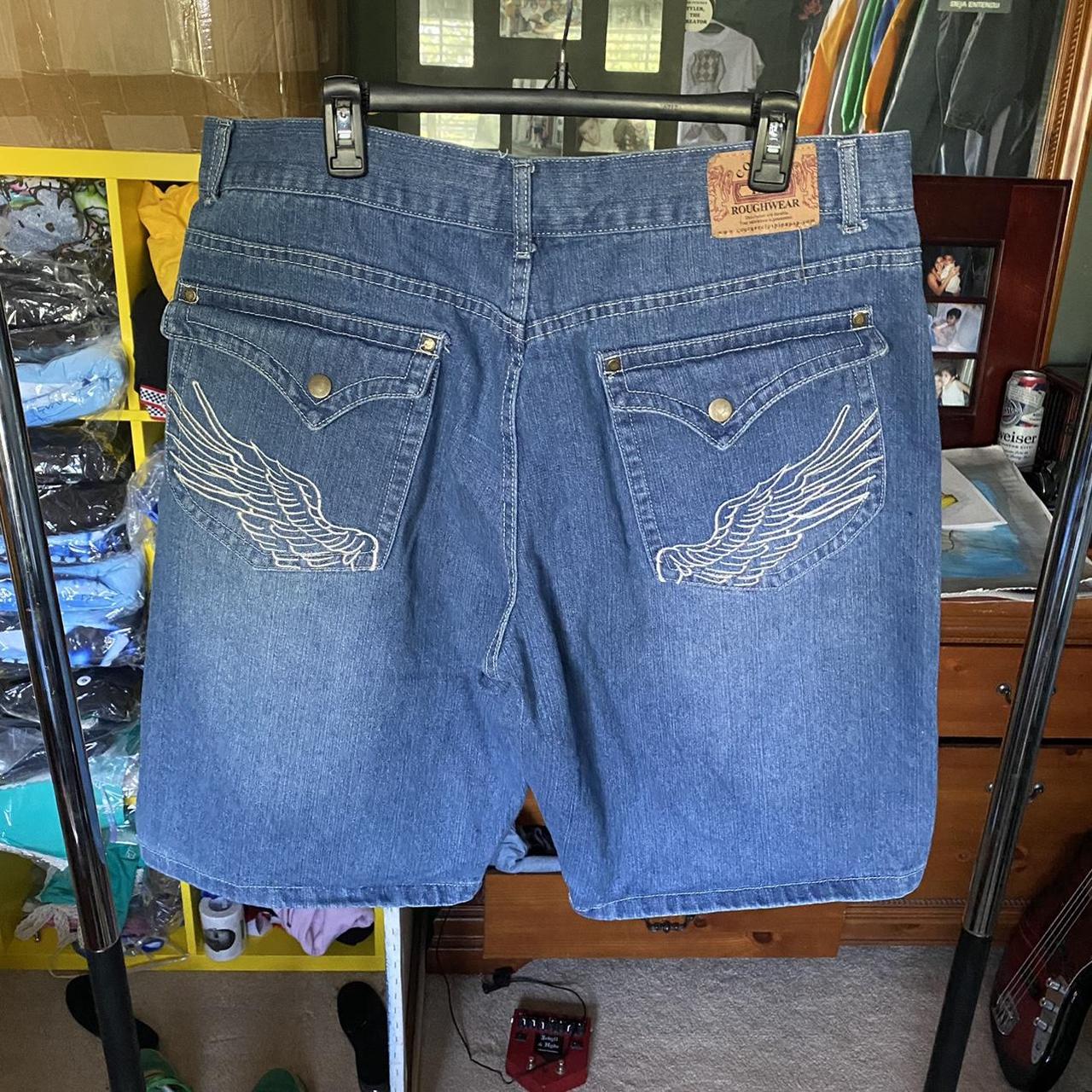 Angel wings oversized shorts with a belt they fit... - Depop
