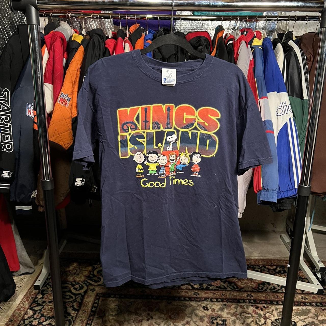 -Vintage Peanuts Kings Island Amusement Park Shirt... - Depop