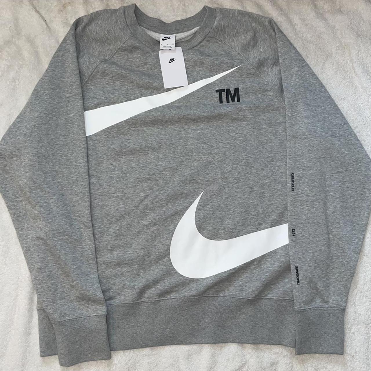 Nike Swoosh Tracksuit Grey Nike Jumper With The Depop